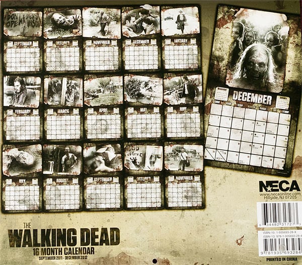 Walking Dead Wall Calendar - The Awesomer Walking Dead Wall Calendar - The Awesomer