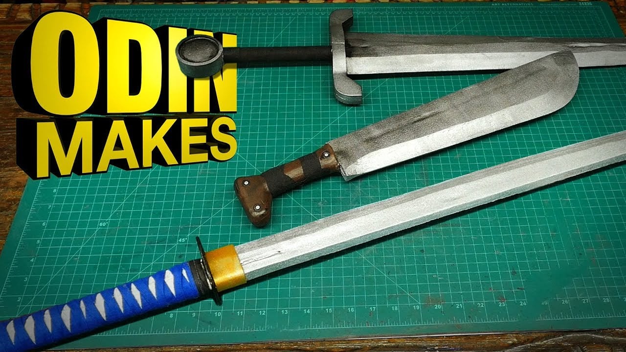 Here's How to Make Stiff But Safe Foam Swords Out of Off the Shelf Parts