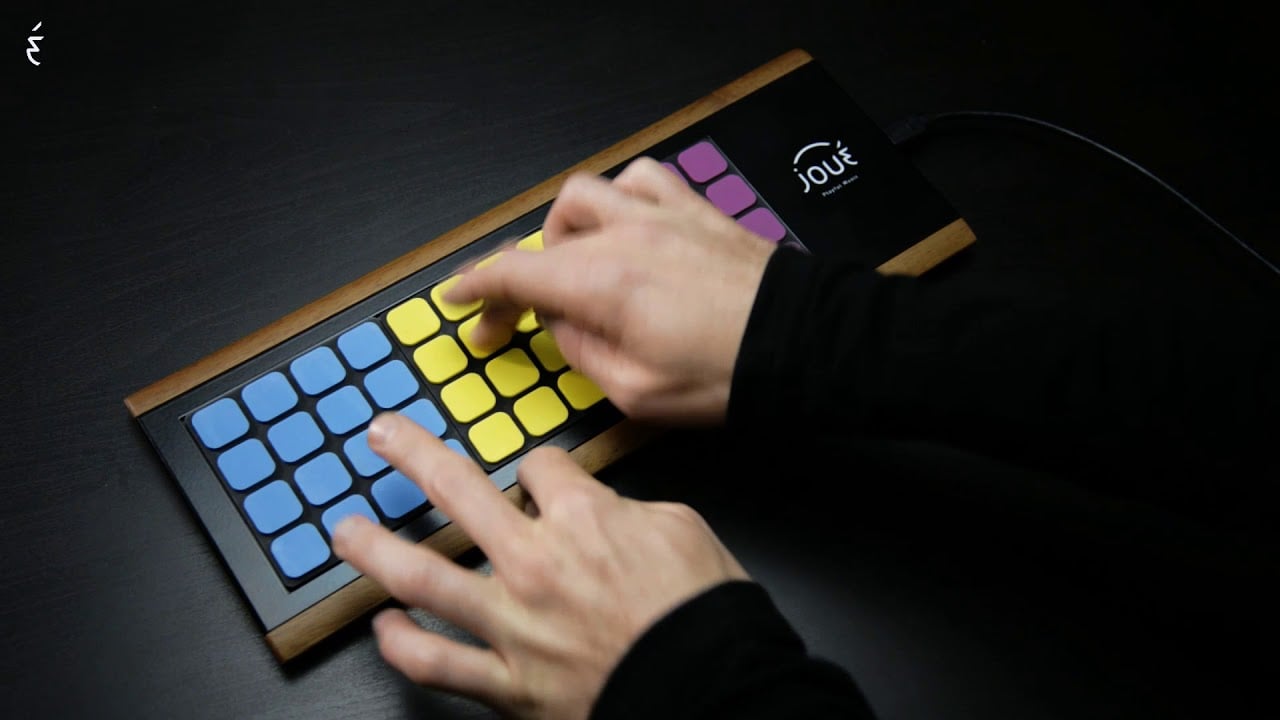Joué is a MIDI Controller with Soft and Elastic Swappable Modules