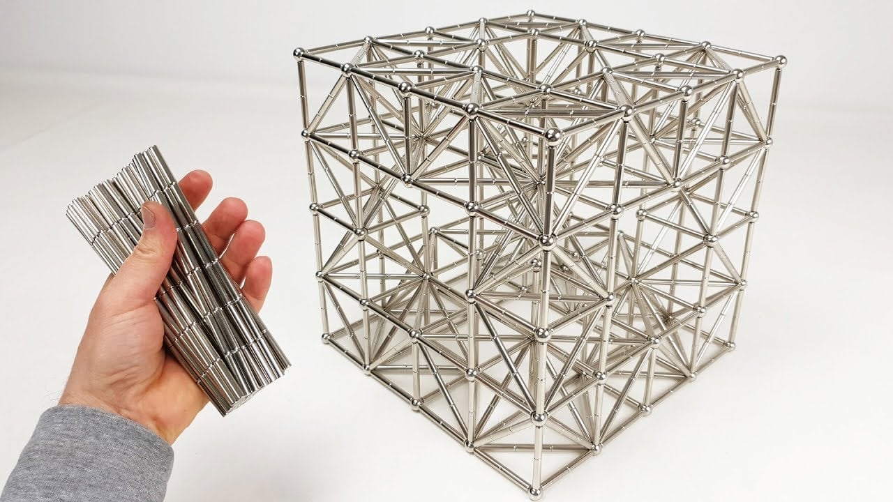 Building Cubes from Magnetic Rods and Spheres Looks So Satisfying