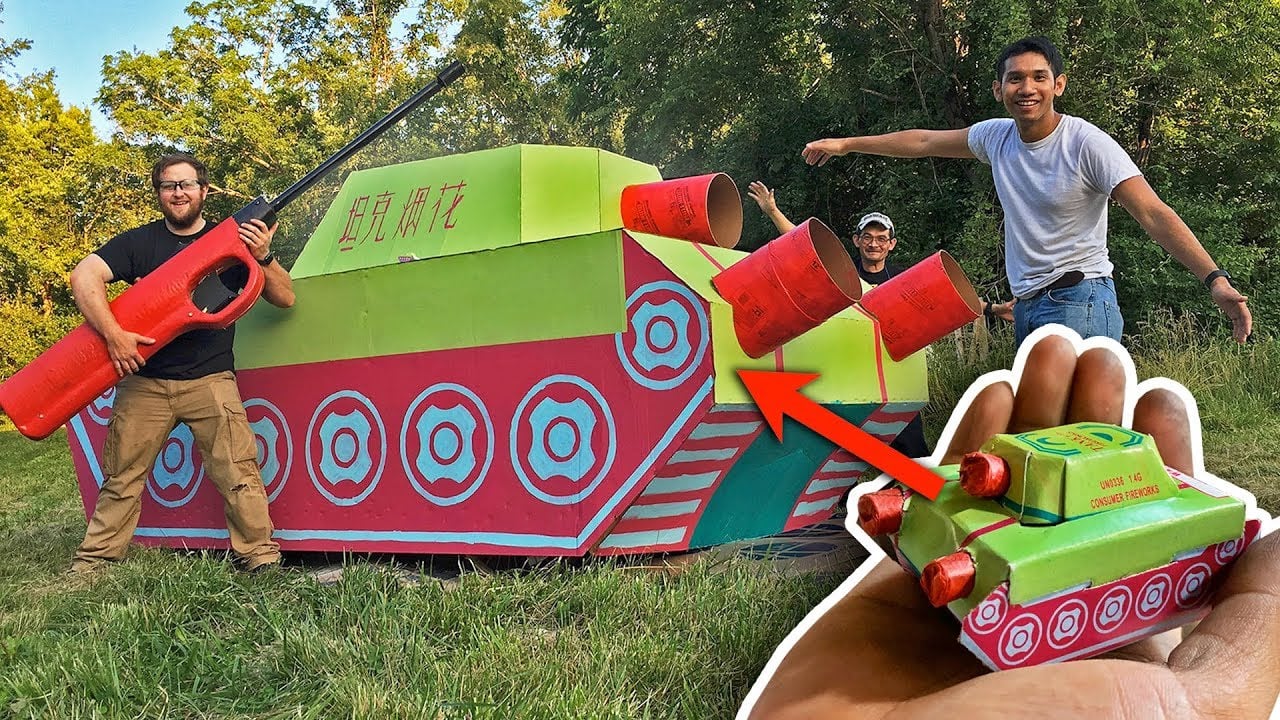 World's Largest Firework Tank Goes Boom!