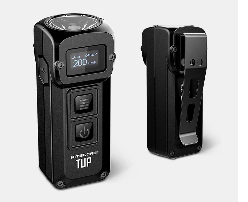 The Nitecore Tup Is a Bright Keychain Flashlight with an OLED Mode Display