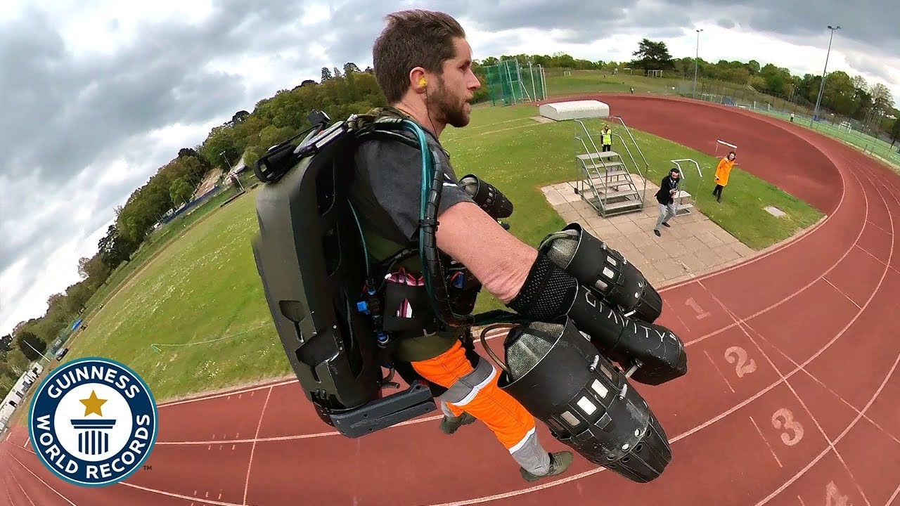 Silly Guinness Speed Records Include Jet Suit Track and Field