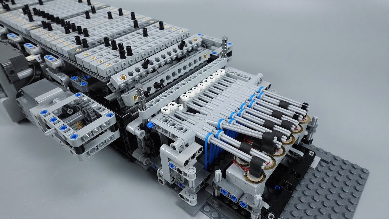 A Drum Machine Made from LEGO Technic Parts