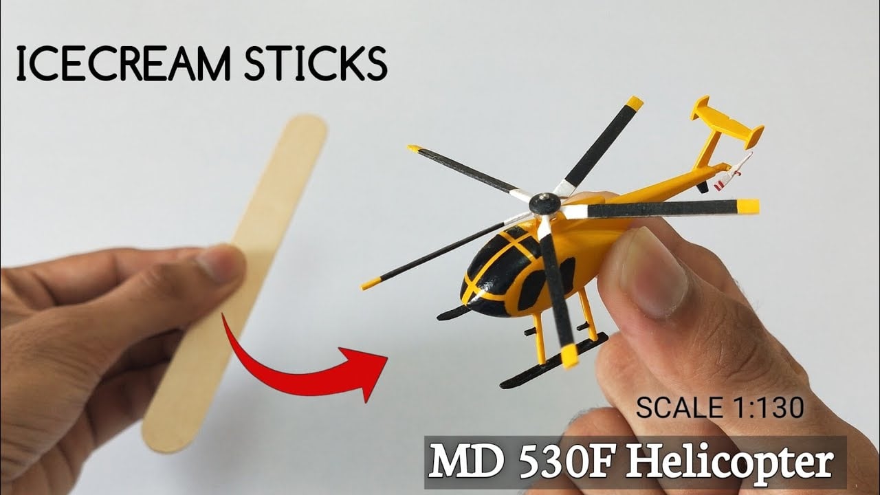 Making a Tiny Helicopter from Popsicle Sticks