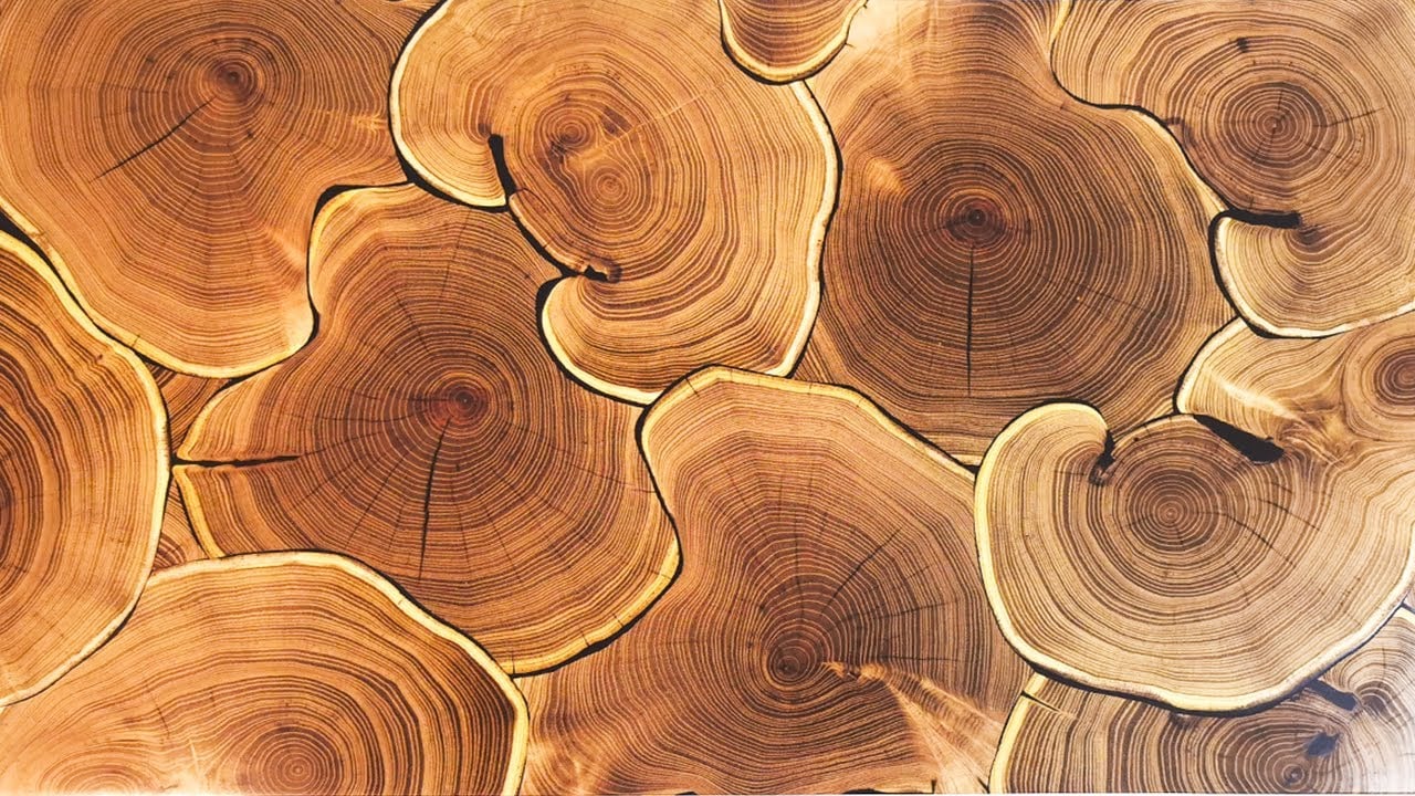 Making a Beautiful Table from Slices of Wood and Epoxy