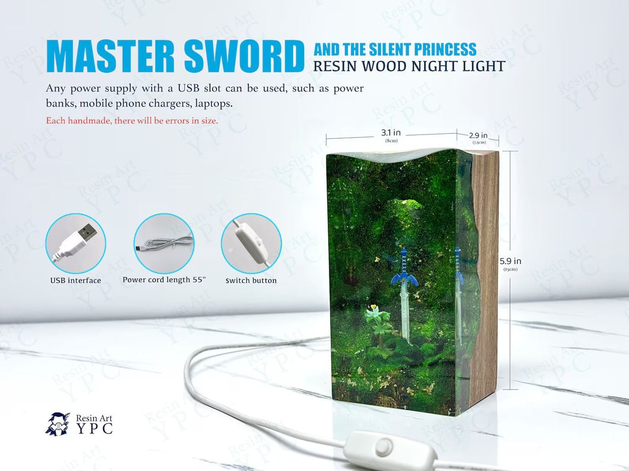 Wake Up and Grab This Handmade Zelda Master Sword Nightlight