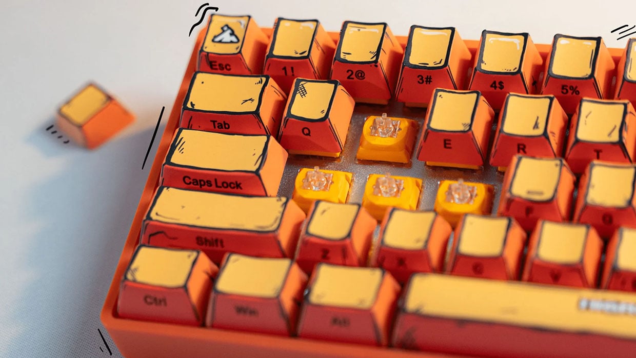This Compact Mechanical Keyboard Has a Sweet Cel Shaded Theme