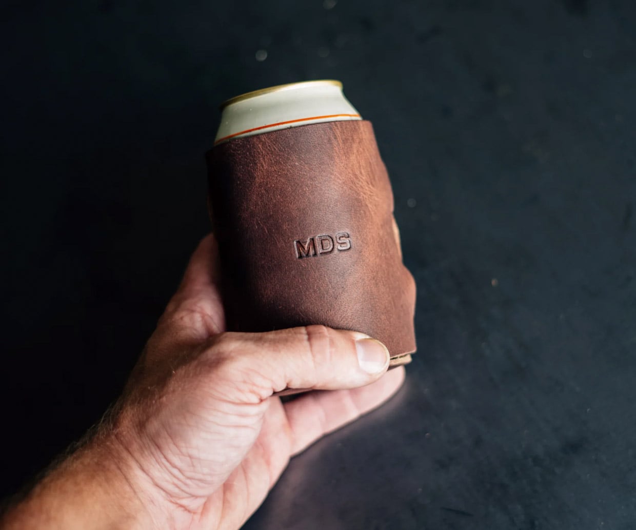 These Can Koozies Are Made from High-End Leather and Suede