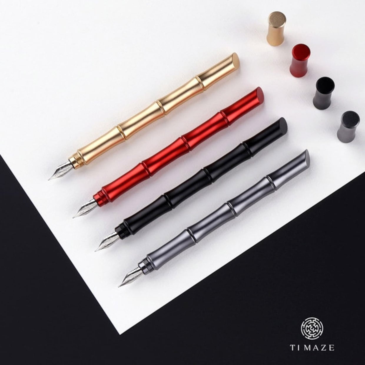 This Titanium Fountain Pen Looks Like Bamboo
