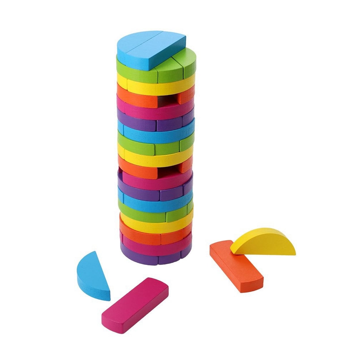 Round Tower Tumbling Blocks Offer a New Spin on Jenga