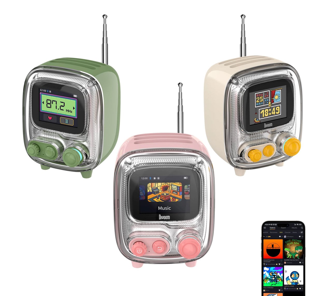 Divoom Tiivoo-2 Alarm Clock + Bluetooth Speaker Is a Fun Gift for ...