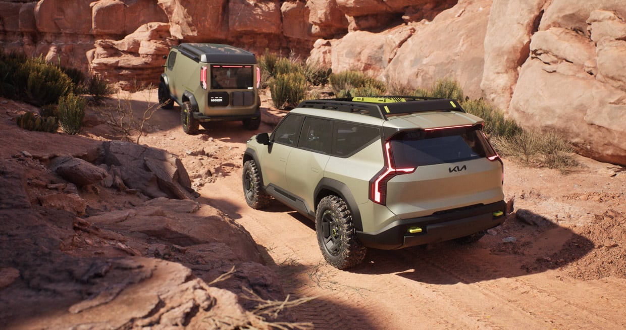 Kia EV9 ADVNTR SUV and PV5 WKNDR Camper Van Concepts Bring an Adventurous Spirit to SEMA 2024