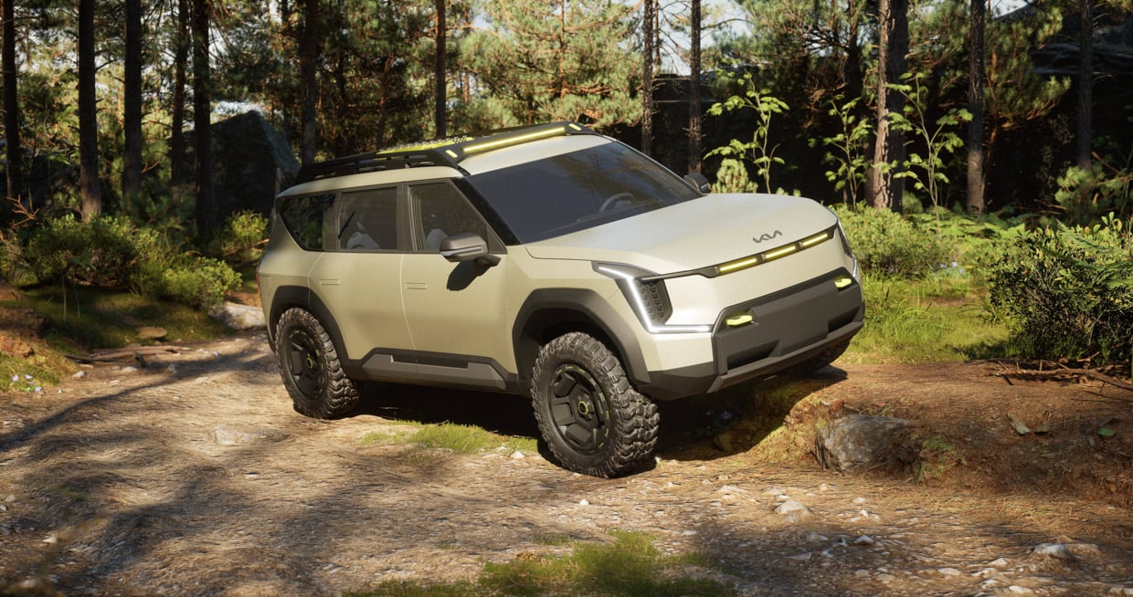 Kia EV9 ADVNTR SUV and PV5 WKNDR Camper Van Concepts Bring an Adventurous Spirit to SEMA 2024