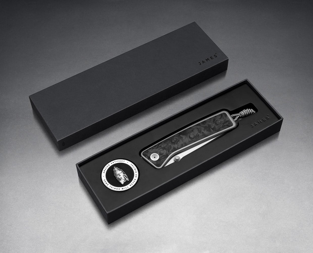 The James Brand Barnes LTD Knife Looks Amazing with Marbled Carbon Fiber