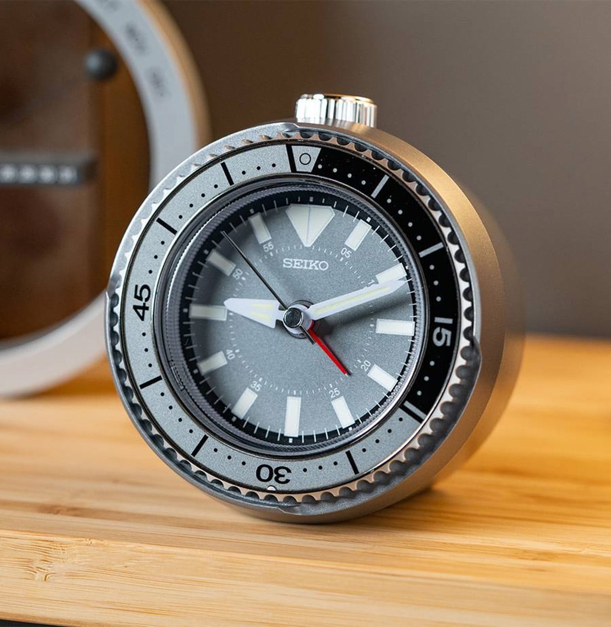 This Desktop Alarm Clock Looks Like a Seiko Dive Watch