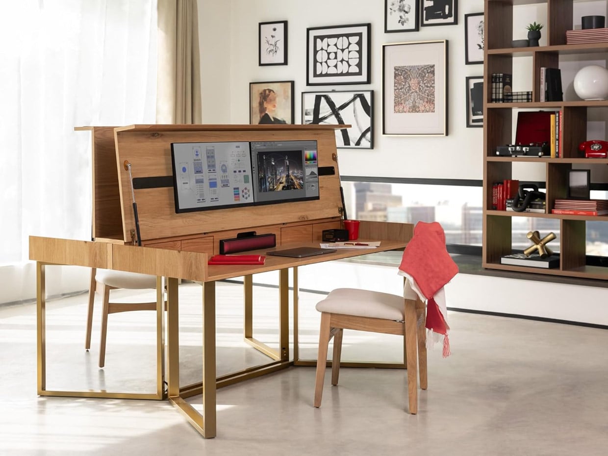 Transformer Table + Workstation Combines Your Home Office and Dining Room