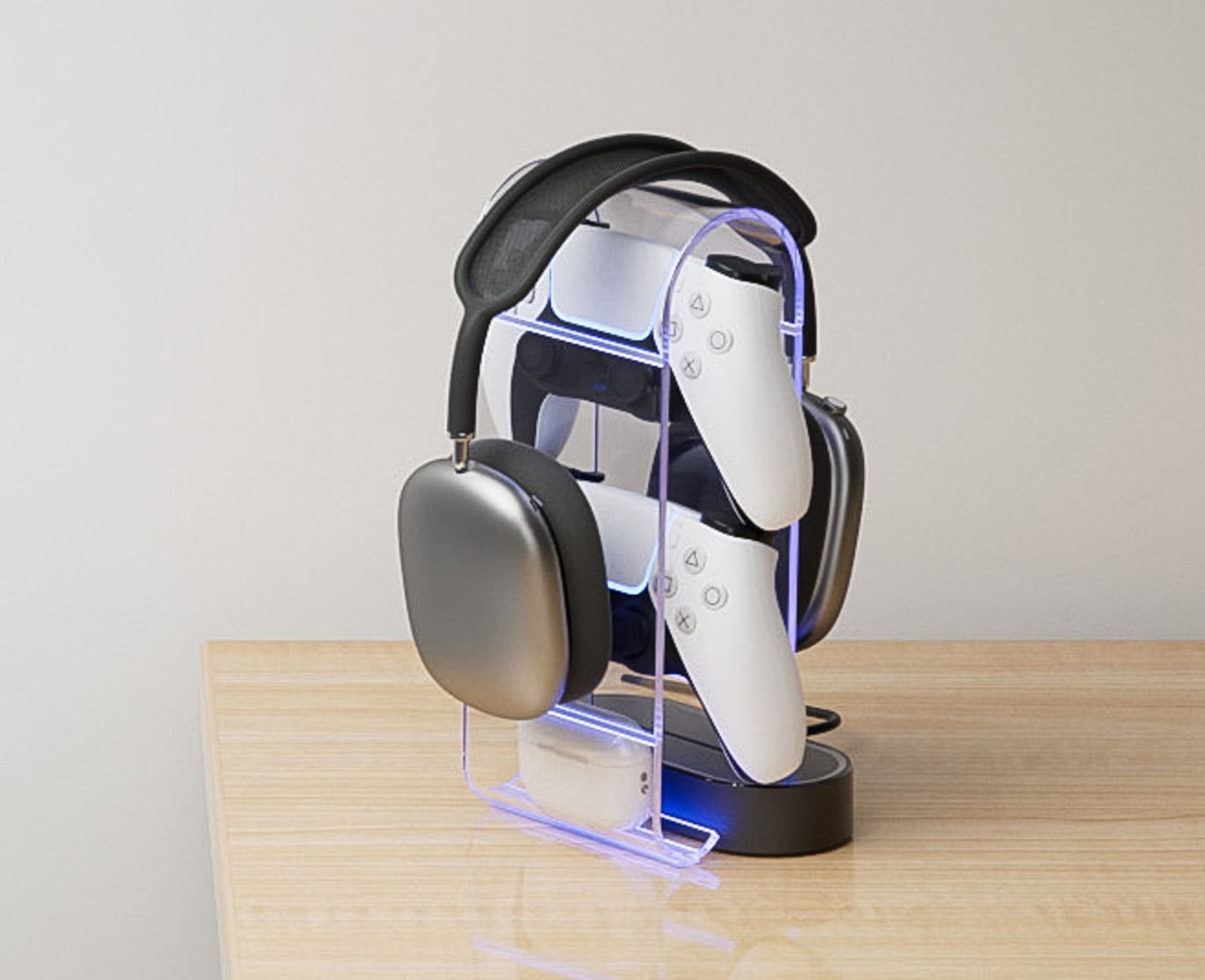 Acrylic RGB Headphone Stand Adds a Spash of Color to Your Desktop