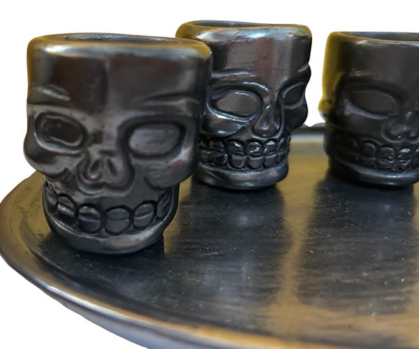 Mezcaleros Skull Shot Glass Set