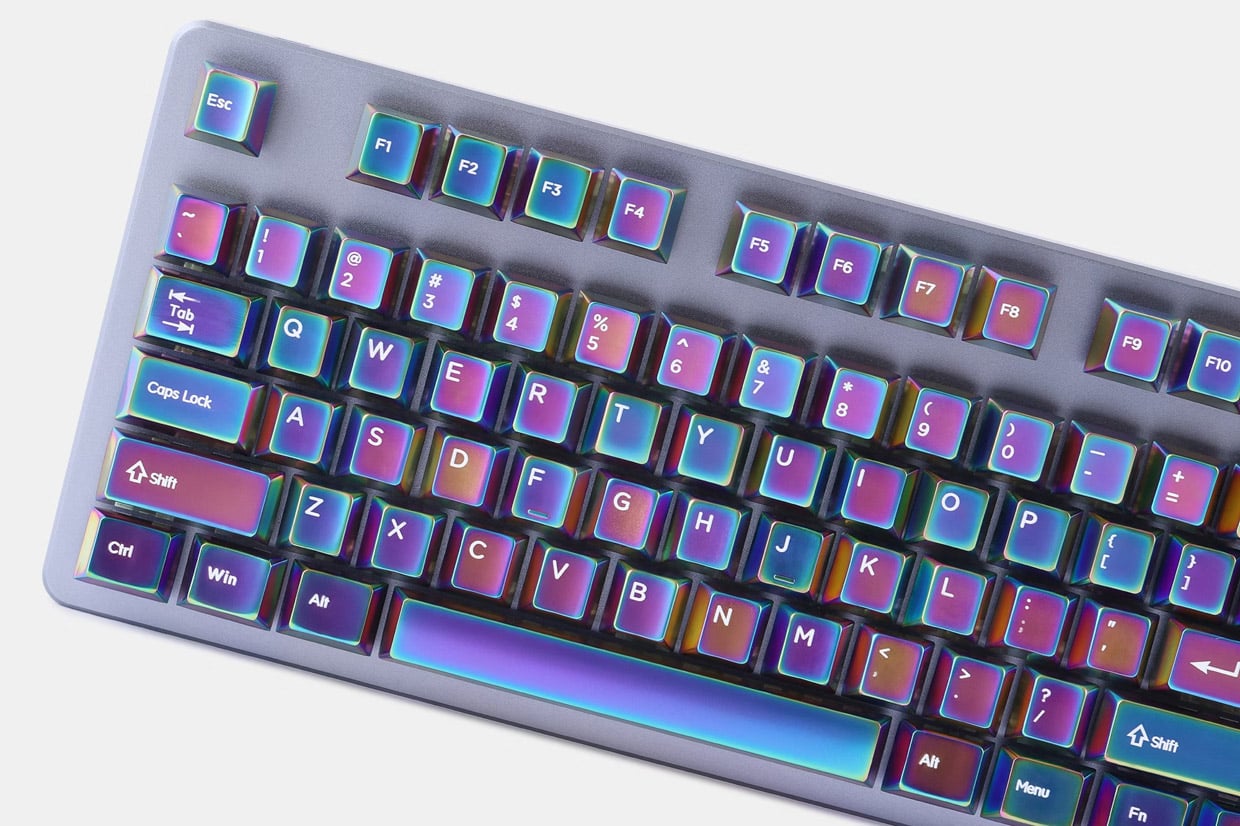 These Zinc Alloy Keycaps Look Gorgeous in Shades of Purple and Blue