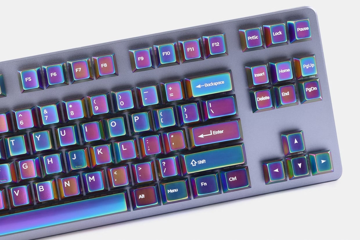 These Zinc Alloy Keycaps Look Gorgeous in Shades of Purple and Blue