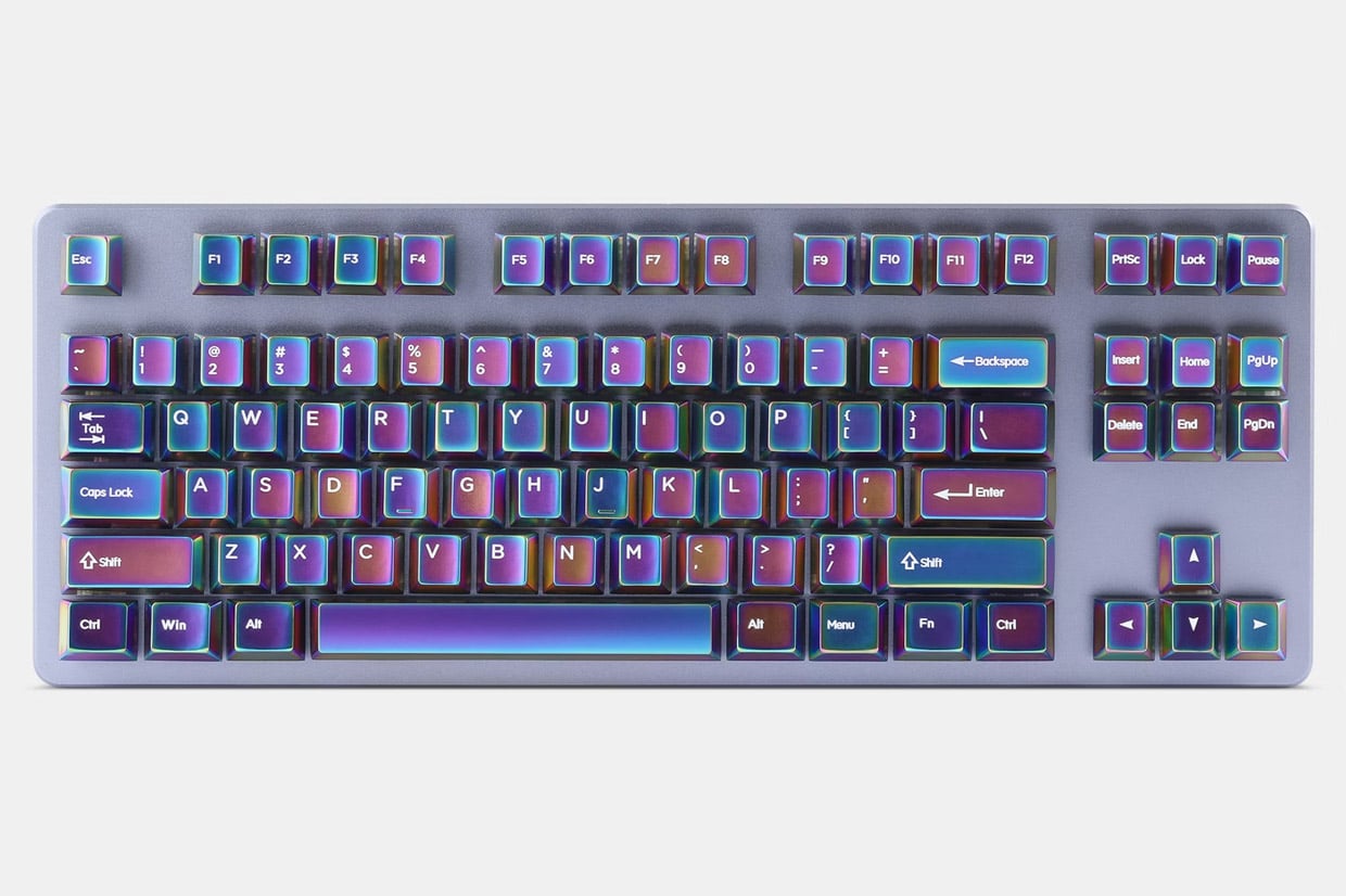 These Zinc Alloy Keycaps Look Gorgeous in Shades of Purple and Blue