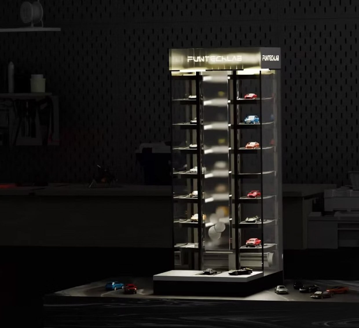 The Parkable Scale Car Garage Is a Mini Carvana Vending Machine for Hot ...