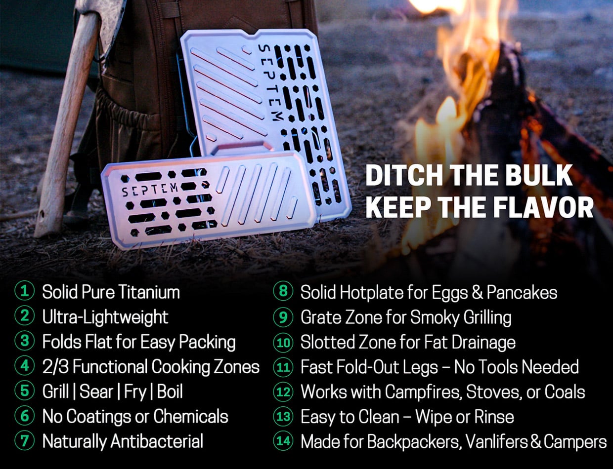 The GrilTi Is a Portable Folding Grill Made from Titanium