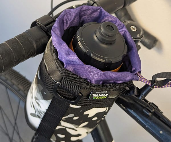 HandleStash Bike Stem Bags: Cheshire Camo Edition for Big Bottles & Snacks