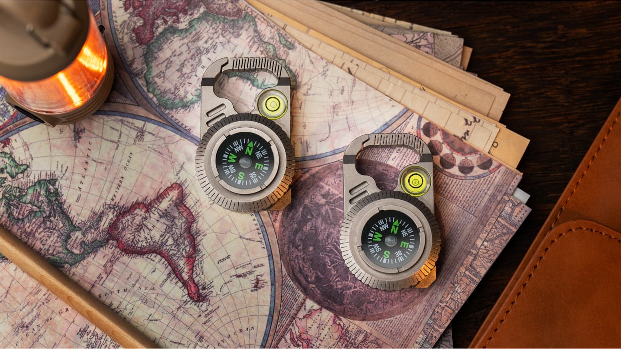 This EDC Carabiner Combines a Compass, Magnifier, Pry Tool, and More