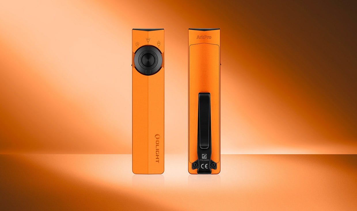 Olight ArkPro Pocket Flashlights Pack Spot, Flood, Laser, and UV Beams