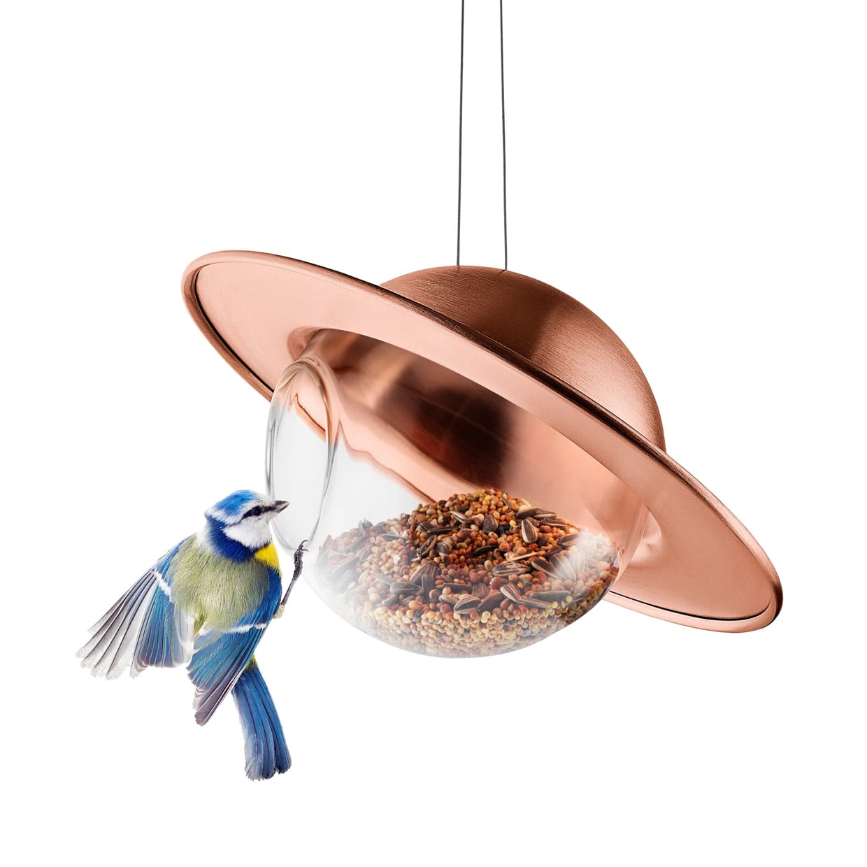 Saturn Copper Bird Feeder