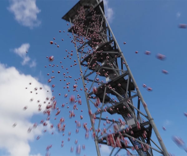 Dropping Thousands of Soccer Balls at Once