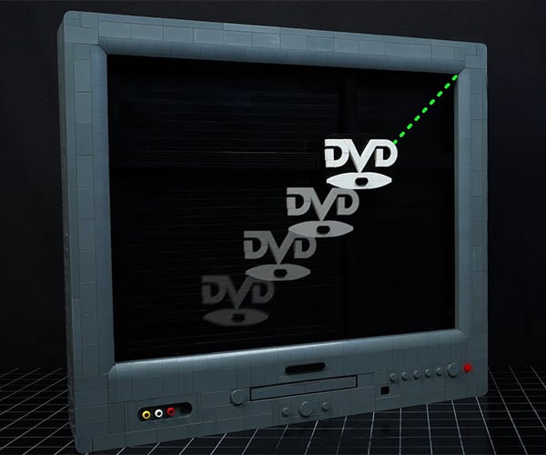 This LEGO Machine Perfectly Recreates the Legendary Bouncing DVD Logo