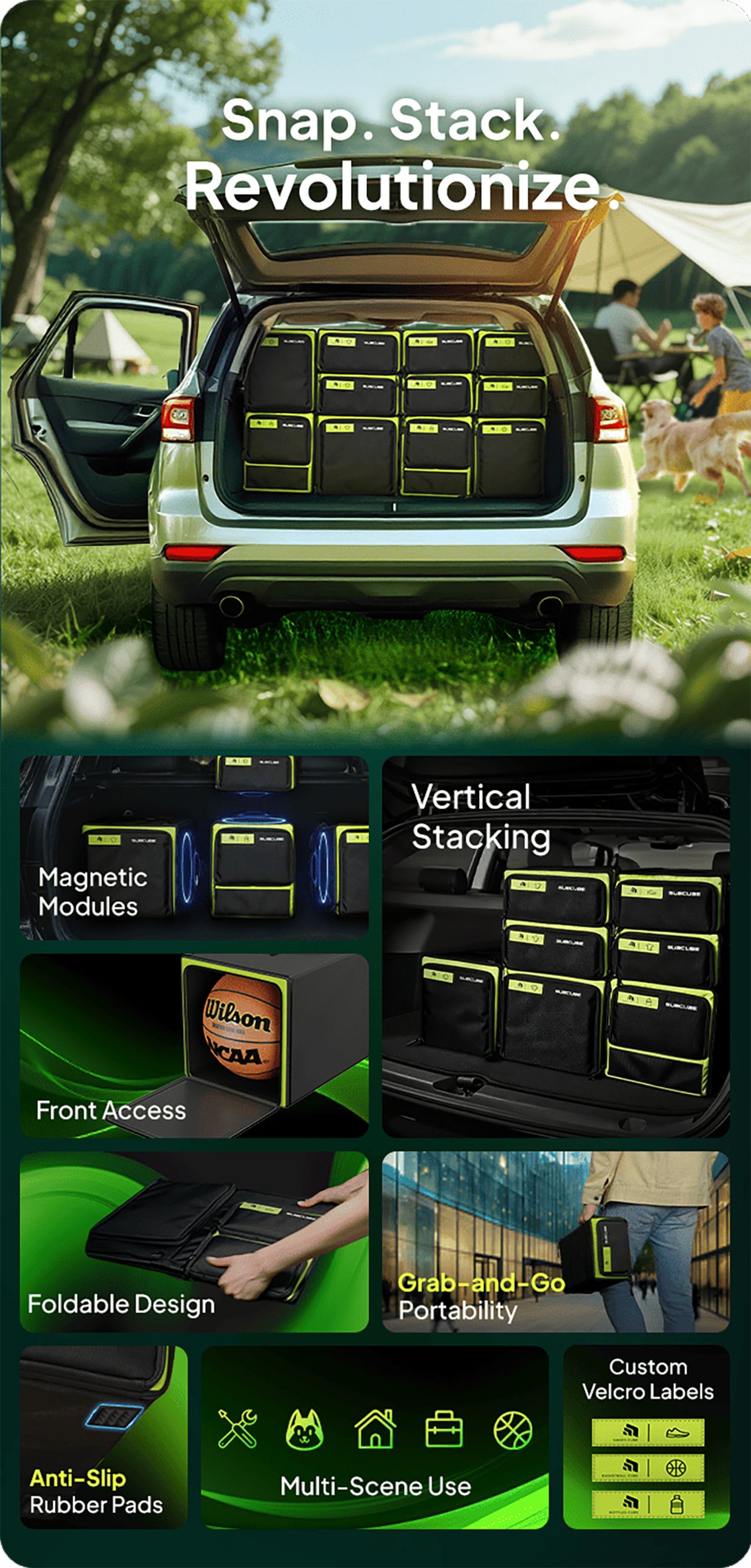 Subcube Magnetic Modular Storage Cubes