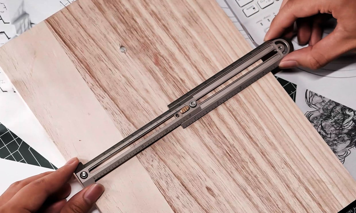 The AllPro Titanium Multi-Tool Ruler Combines Straightedge, Compass ...