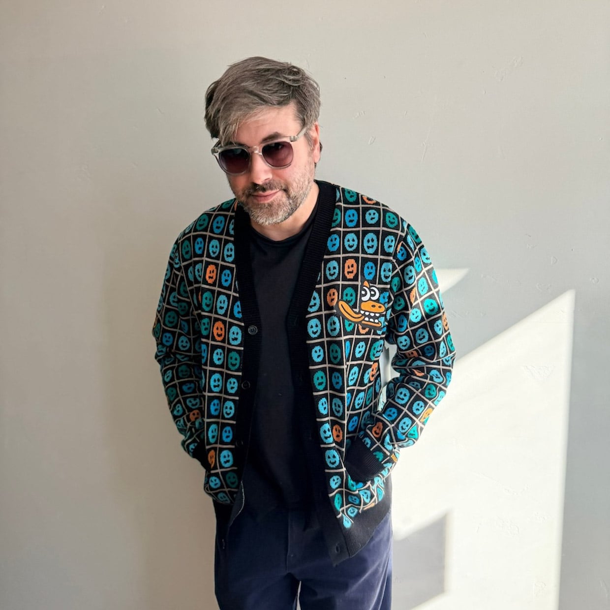 This Killer Acid Cardigan Sweater Ups Your Dad Cred