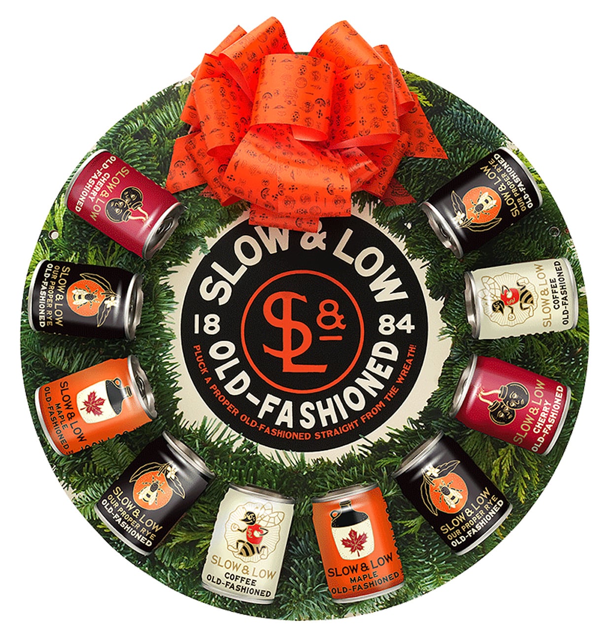 Slow & Low Old Fashioned Wreath Is a Great Gift for Cocktail Lovers