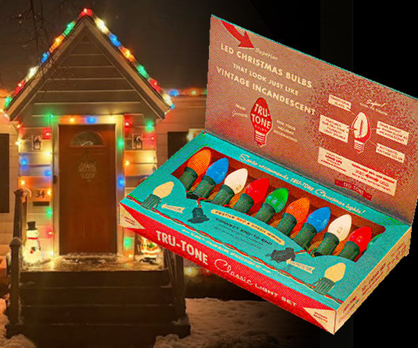 Tru-Tone Classic LED Light Strings Give Your Home a Vintage Christmas Look