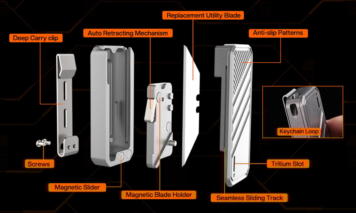 DeckShiv Magnetic Fidget Slider Knife