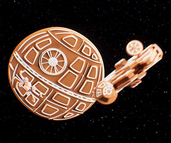 Luke Blows up the Gingerbread Death Star