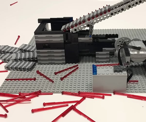 This Gravity-Fed LEGO Machine Gun Is Pure Brick-Built Fun
