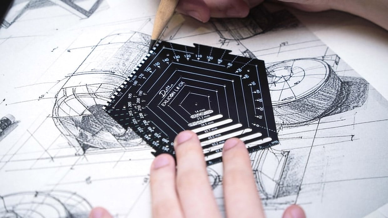 Exlicon Lock Black Drawing Tools Make Shapes and Perspectives Easy