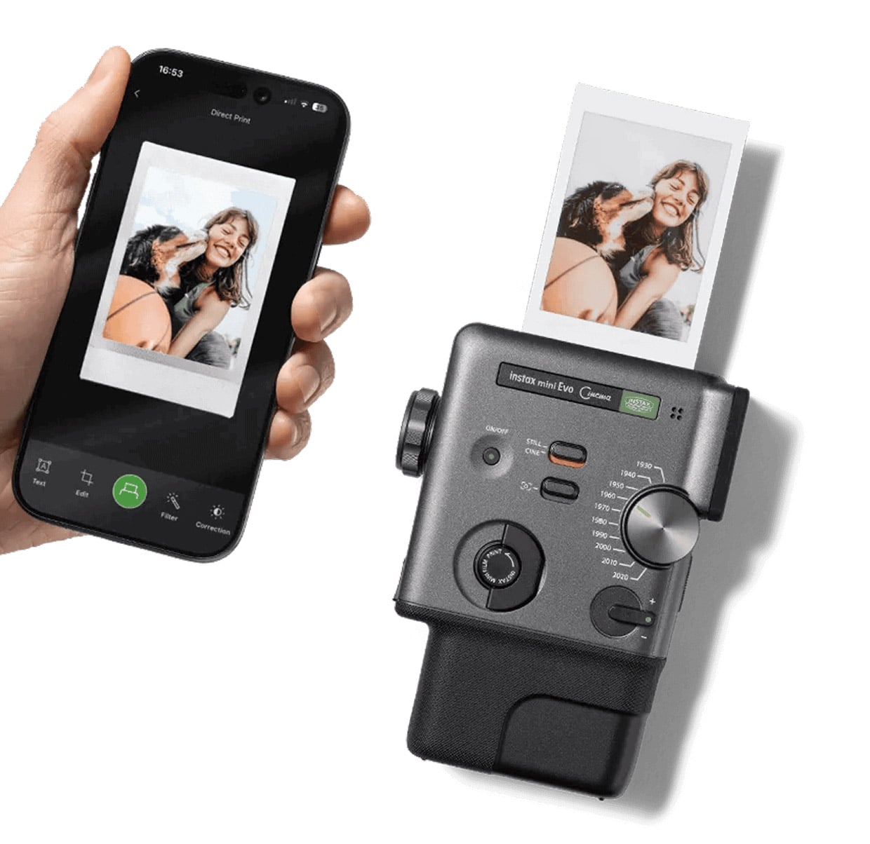 The Fuji instax mini Evo Is an Instant Camera with a Built-In Time Machine
