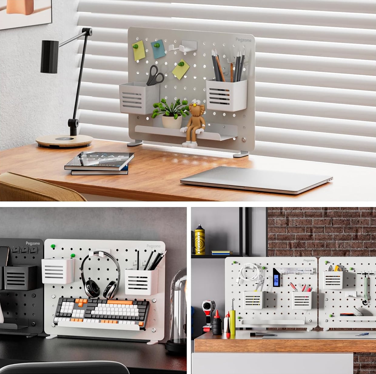 Pegzone's Clamp-On Desk Panel Instantly Adds More Workspace