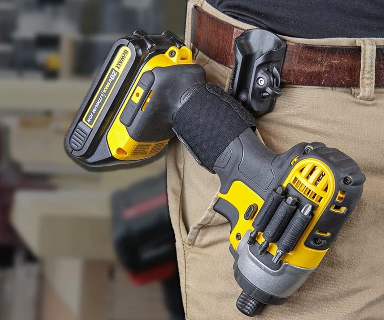 Spider’s Clip-On Tool Holster Keeps Your Power Tools Right at Your Side