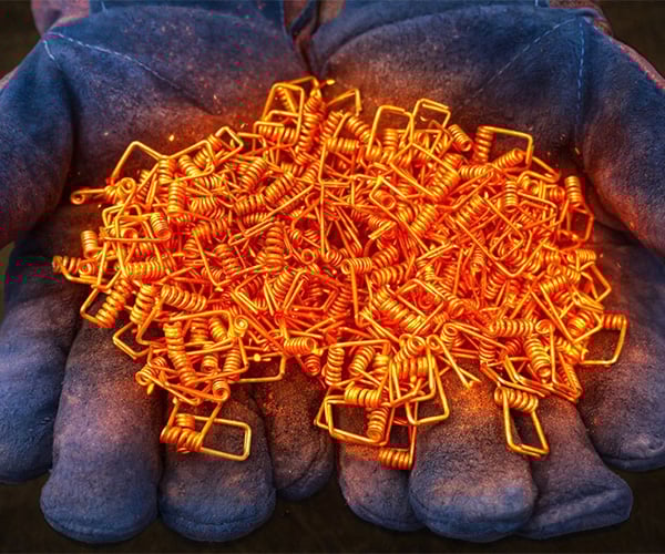 Forging a Steel Spring Damascus Knife