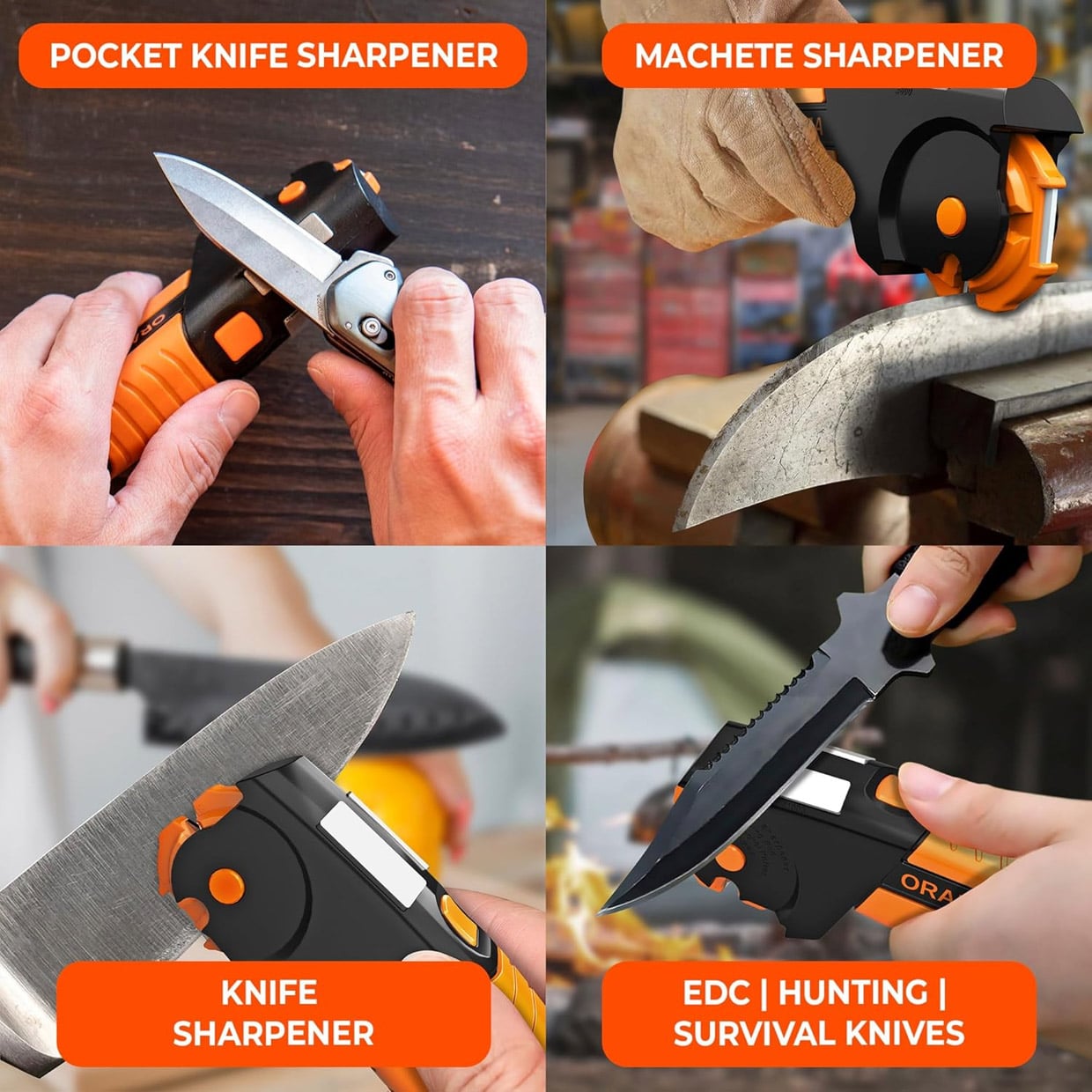 Orange Ninja 7-in-1 Blade Sharpener