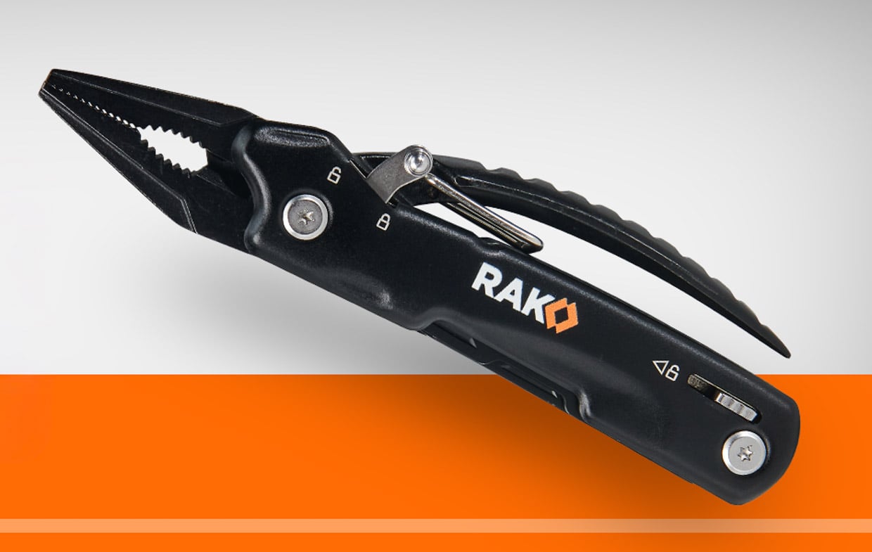 RAK Pro Plier Multitool Turns Bolts, Screws, Cuts, and Opens bottles